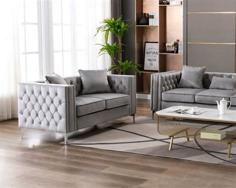 Lorreto Velvet Loveseat Stationary Loveseats By Lilola Home Bel