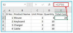 How To Use Multiplication In Excel