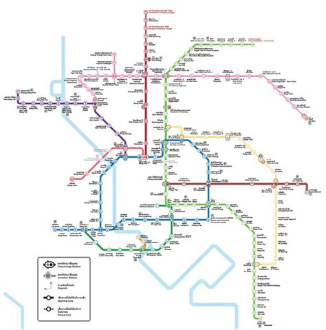 แผนที่รถไฟฟ้า Bts Mrt ทั้งฝั่งกรุงเทพฯ และปริมณฑล แผนที่ กรอบ