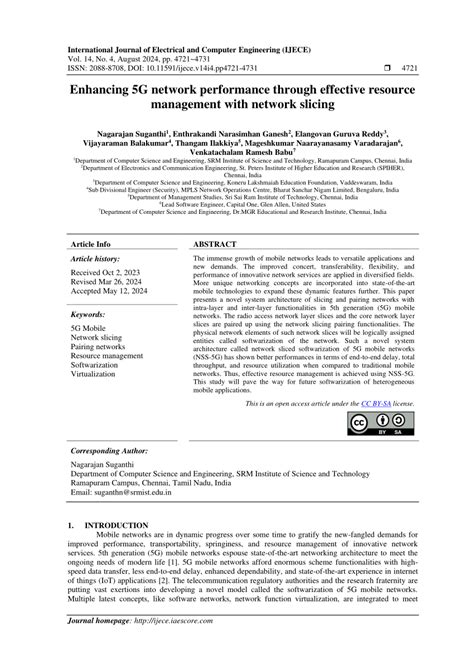 Pdf Enhancing 5g Network Performance Through Effective Resource Management With Network Slicing