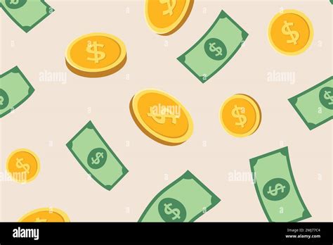 Money Pattern Background Wallpaper Vector Finance Illustration Stock
