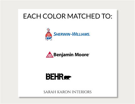 Devol Paint Colors Matched To Sherwin Williams Benjamin Moore Devol