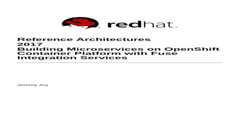 Pdf Building Microservices On Openshift Reference This Reference