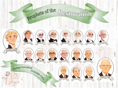 Prophets Of The Restoration Latter Day Saints Prophet Illustrations
