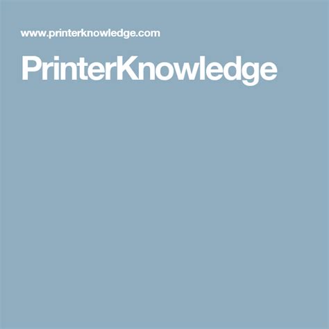 Printerknowledge Laser 3d Inkjet Printer Help