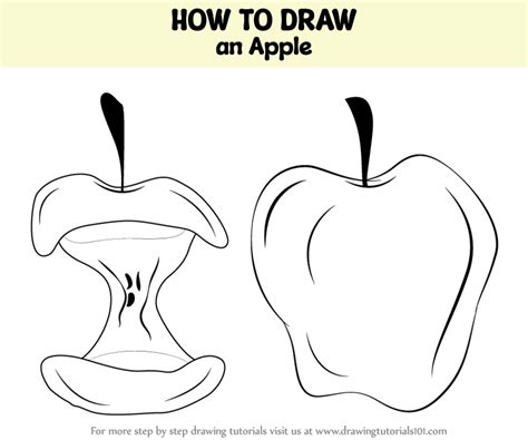 How To Draw An Apple Fruits Step By Step DrawingTutorials101 Com