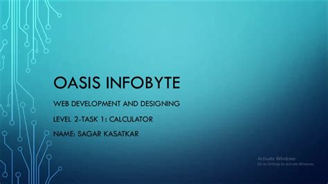 Sagar Kasatkar On Linkedin Hello Everyone Ive Completed Level 2 Task 1 Of Oasis Infobyte