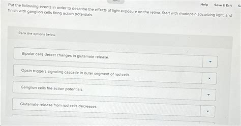solved put the following events in order to describe the