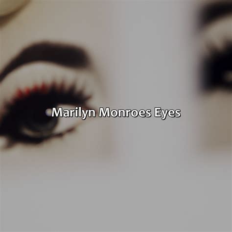 What Color Eyes Did Marilyn Monroe Have