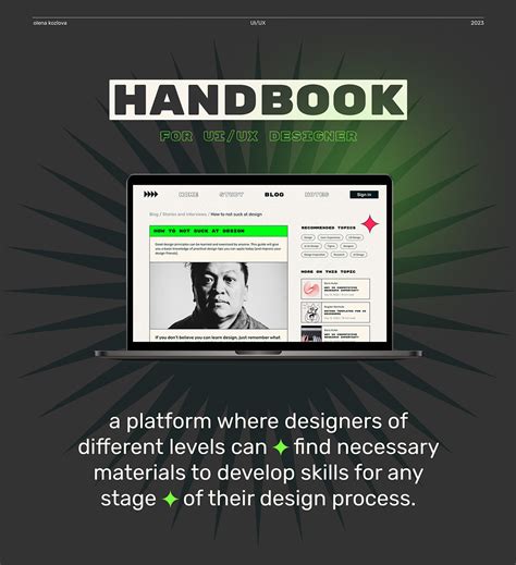 Handbook Website UI UX Design On Behance
