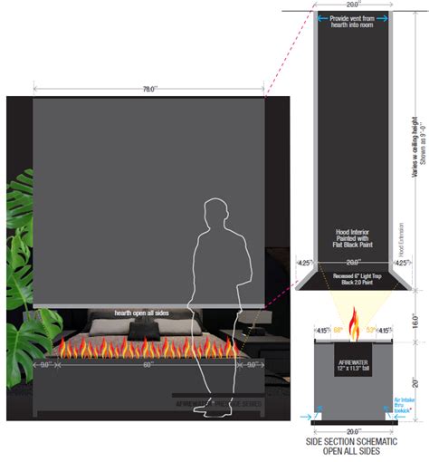 Afirewater Awpr Prestige Series 40 Inch Built In Electric Fireplace