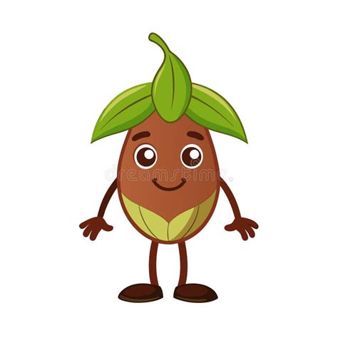 Happy Brown Hazelnut Cartoon Character Stock Illustrations 360 Happy