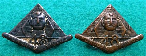 48th Infantry Battalion The Torrens Regiment Oxidised Pair Of Collars
