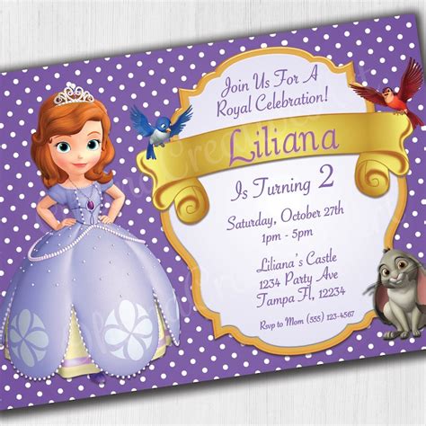 Sofia First Invite Etsy