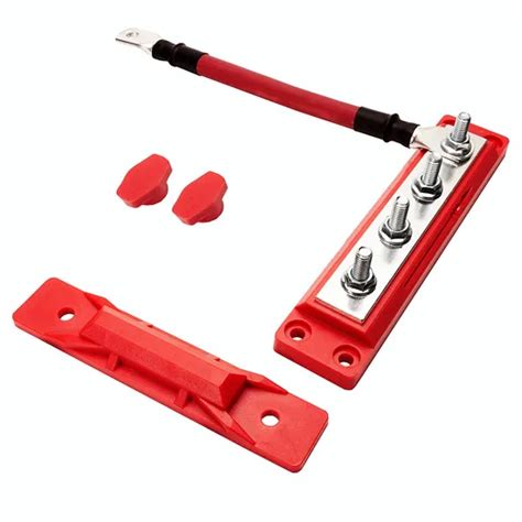 Power Distribution Terminal Block With Cover With M6 Terminal Studs M4 Terminal Screws Battery