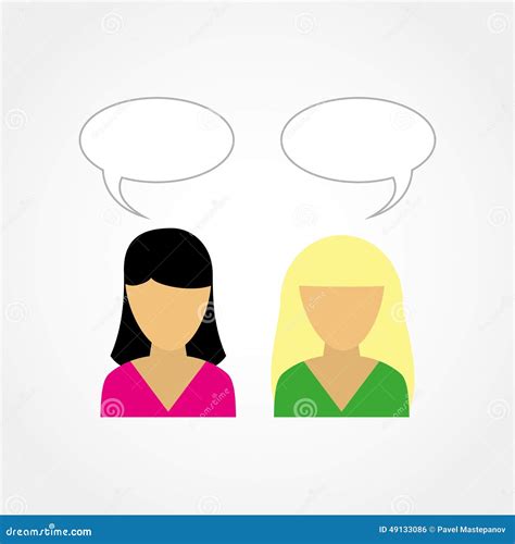 Two Girls Talking To Each Other Stock Vector Illustration Of