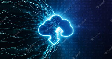 Premium Photo Neural Connections Of Data Entering The Cloud Computing And Binary Coding In The