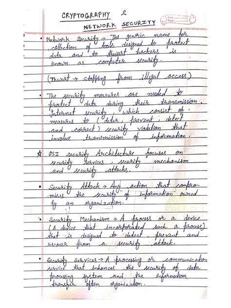 Cryptography And Network Security Notes Pdf