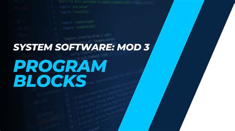 Program Blocks Cst305 Ss Module 3 Ktu Anna Thomas Sjcet Youtube