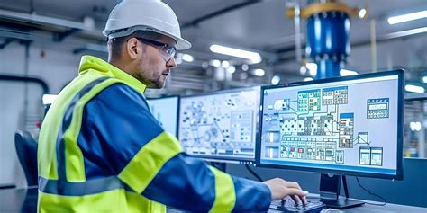 Engineers Operate Scada Systems In Their Work Environment For Monitoring And Control Concept