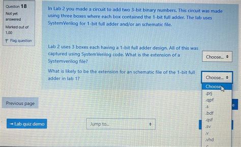 Solved In Lab 2 You Made A Circuit To Add Two 3 Bit Binary