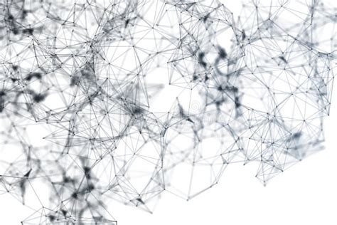 Abstract Background With Lines And Dots Plexus Concept Stock