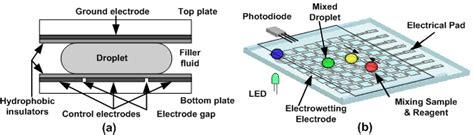 A Basic Cell Used In A Digital Microfluidic Device B Top View Of Download Scientific