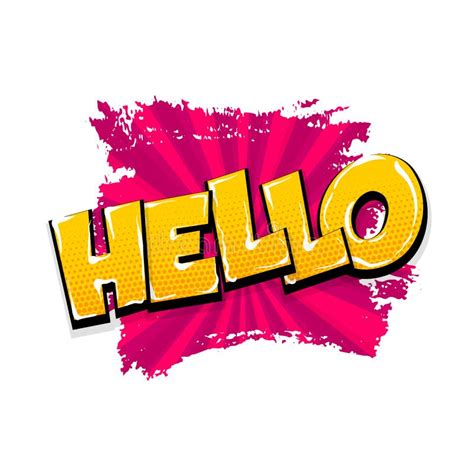 Hi Hey And Hello Stock Vector Illustration Of Concept 51614106