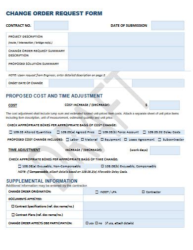 15 Change Orde Examples To Download
