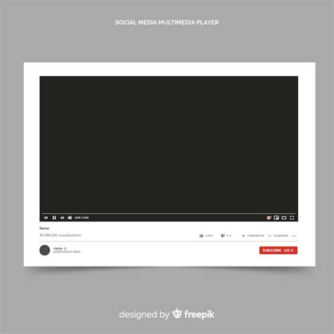Youtube Video Player Template Youtube Video Player Mockup Web Video