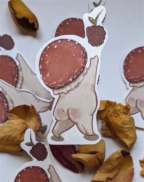 Cute Mushroom Sticker Mushroom Butt Sticker Etsy