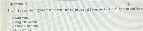 Solved Question 1the First Person To Propose That The