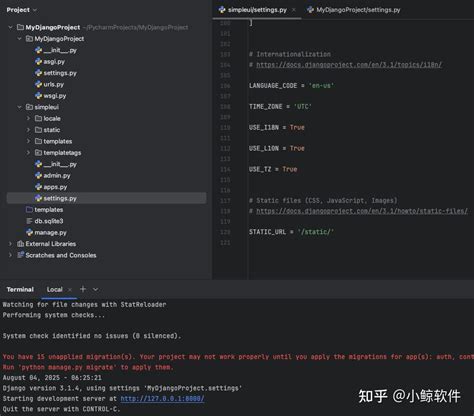 Djangosimpleui启动报错 知乎