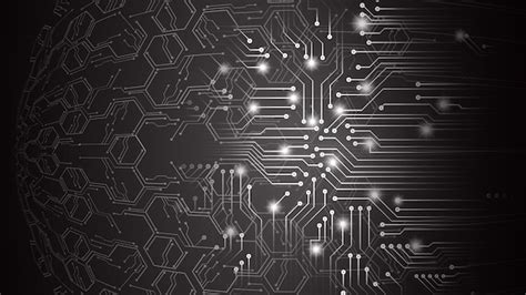 사이버 회로 미래 기술 개념 배경 프리미엄 벡터
