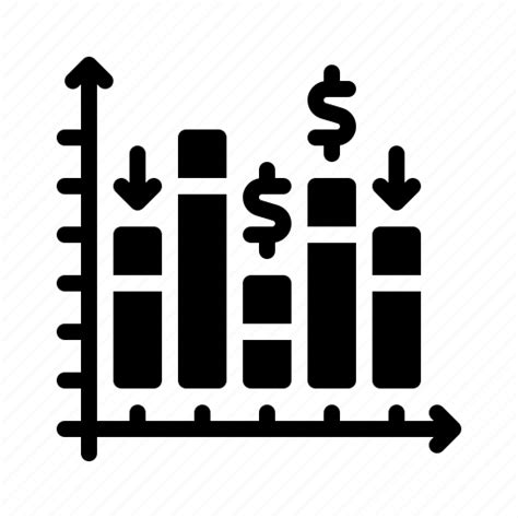 Bankrupt Bar Chart Economy Crisis Financial Decrease Icon
