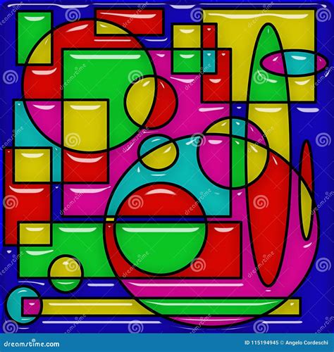 Abstract Colorful Background With Overlapping Circles Oval Shapes