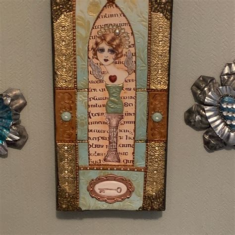 Polymer Clay Mixed Media Assemblage Art Hanging Shrine Ornament Balance Etsy