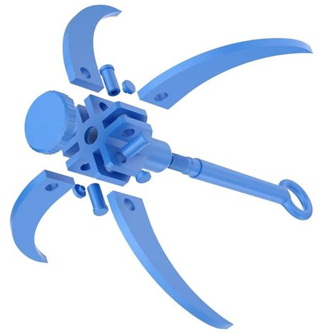 Printable Grappling Hook 3d Model 3d Printable Cgtrader