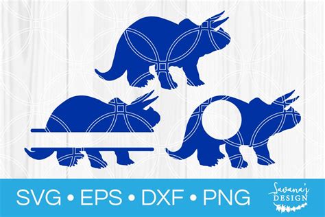 Triceratops Svg Svg Eps Png Dxf Cut Files For Cricut And Silhouette Cameo By Savanasdesign