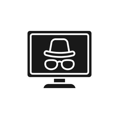 Hacker Line Icon Isolated On White Background Vector Image