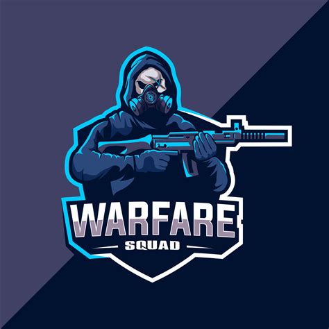 Skull Squad With Gun Mascot Esport Logo 16143895 Vector Art At Vecteezy
