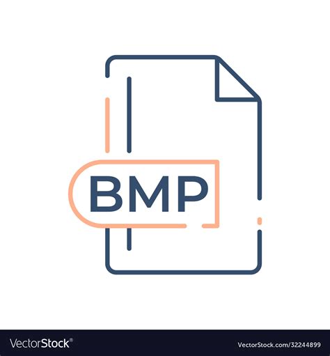 Bmp File Format Icon Bitmap Image Extension Vector Image