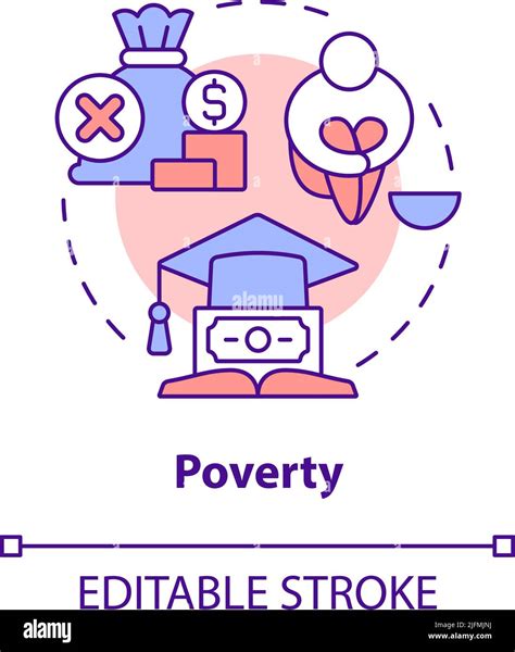 Poverty Concept Icon Stock Vector Image And Art Alamy