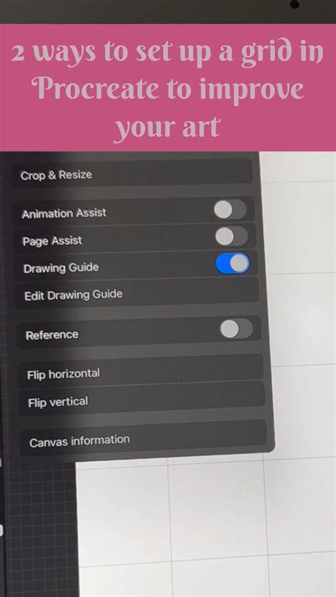 Two Ways To Set Up A Grid To Improve Your Art In Procreate Improve Yourself Guided Drawing