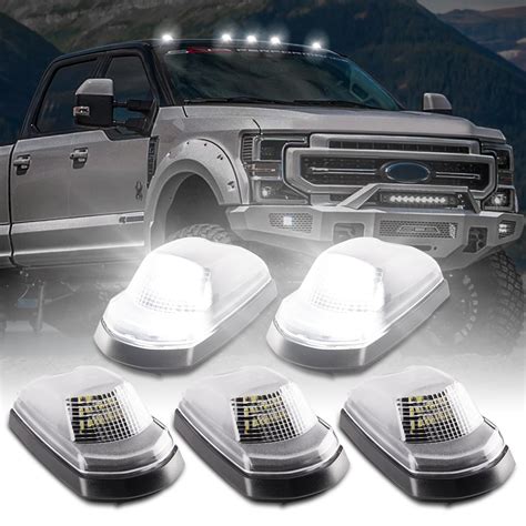 Popmotorz 5pcs Cab Roof Light 18 Led White Roof Top Clearance Lights