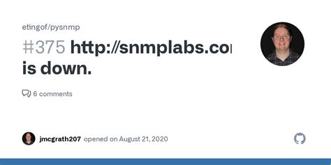 is down · issue 375 · etingof pysnmp · github