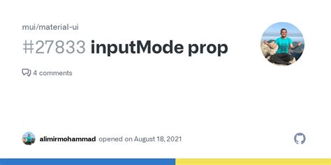 Inputmode Prop · Issue 27833 · Muimaterial Ui · Github