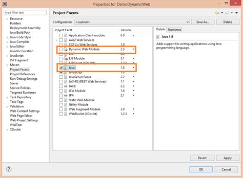 mengubah versi dynamic web module untuk maven project di eclipse
