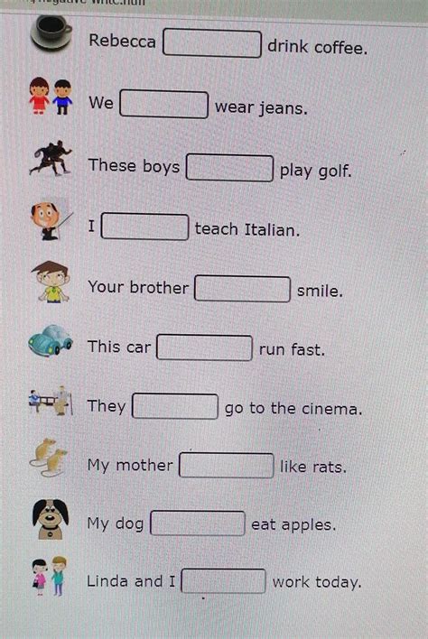 ejercicios de don t y doesn t brainly lat