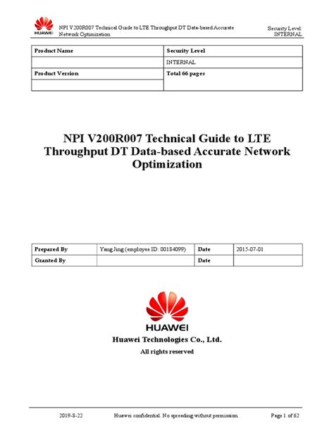 Technical Guide To Lte Throughput Dt Data Based Accurate Network Optimization Pdf Lte